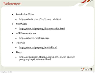 Yet Another Replication Tool: RubyRep | PPT
