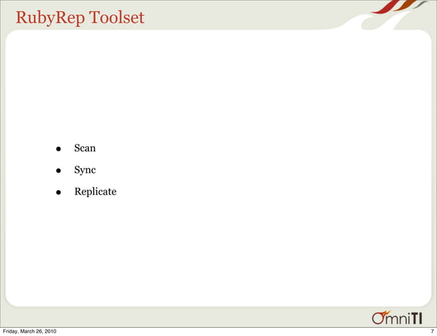 Yet Another Replication Tool: RubyRep | PPT