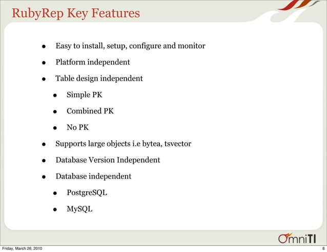 Yet Another Replication Tool: RubyRep | PPT