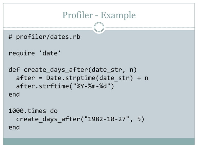 Profiling and monitoring ruby & rails applications | PPT Profiling and monitoring ruby & rails applications | PPT