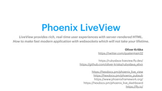 Rubyslava Phoenix Liveview | PPT
