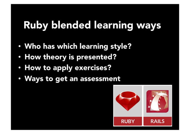 Ruby so many different ways to learn | PPT