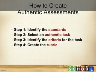 authentic vs. traditional assessment | PPT