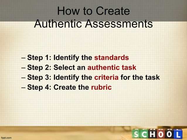authentic vs. traditional assessment | PPT | Educational Assessment | Education