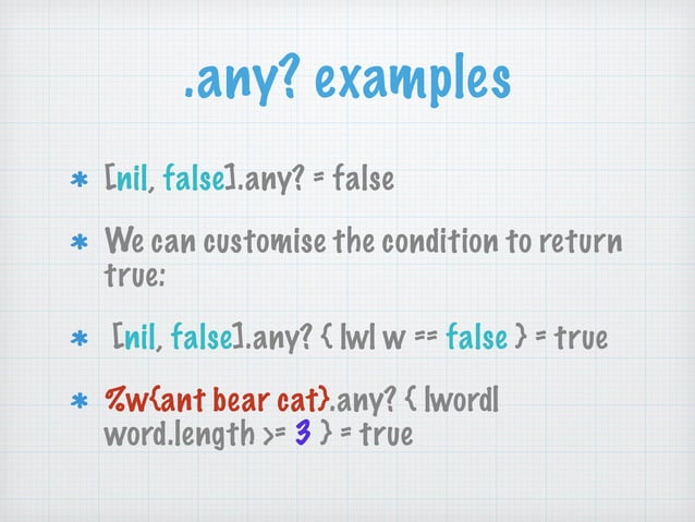 Different between .nil?, .empty?, .bank?, .present? and .any? | PDF | Programming Languages ...
