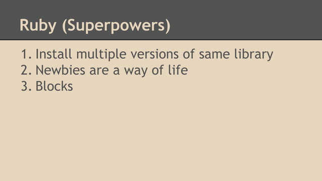 Ruby, the language of devops | PPT