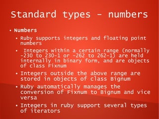 Ruby training day1 | PPT