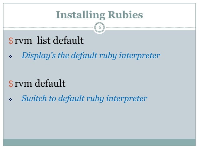 Ruby Version Manager Pptx Programming Languages Computing