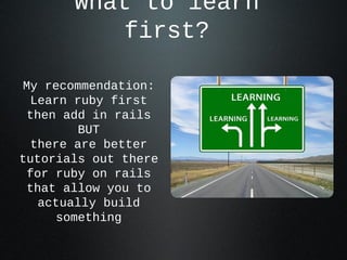 Ruby versus Rails | PPT