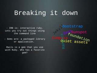 Ruby versus Rails | PPT