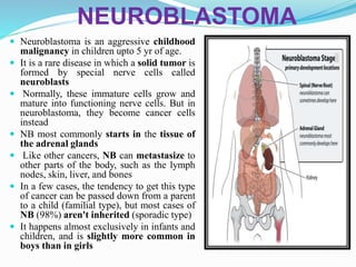 Neuroblastoma research paper(2015) | PPTX