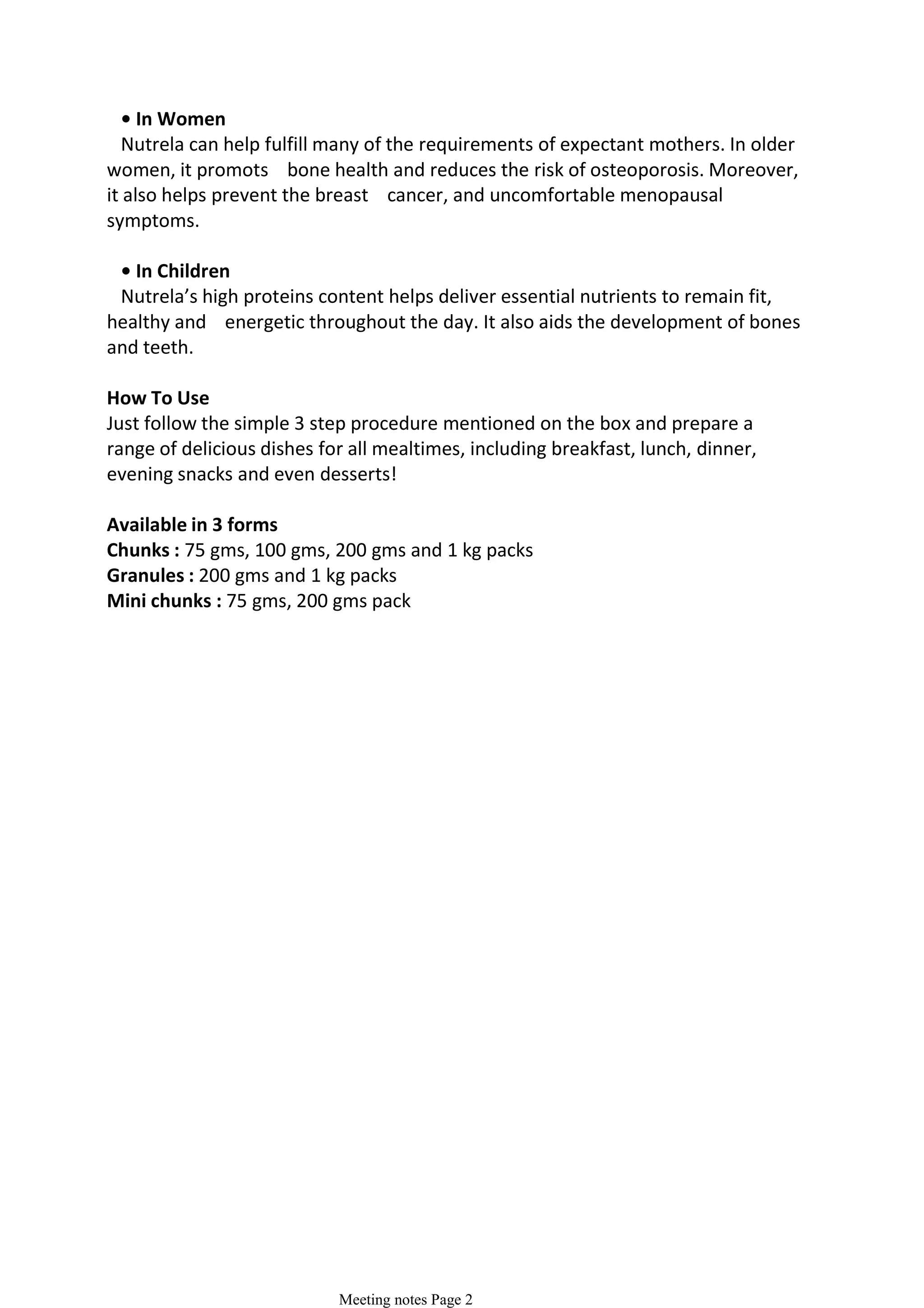 Ruchi's nutrela | PDF