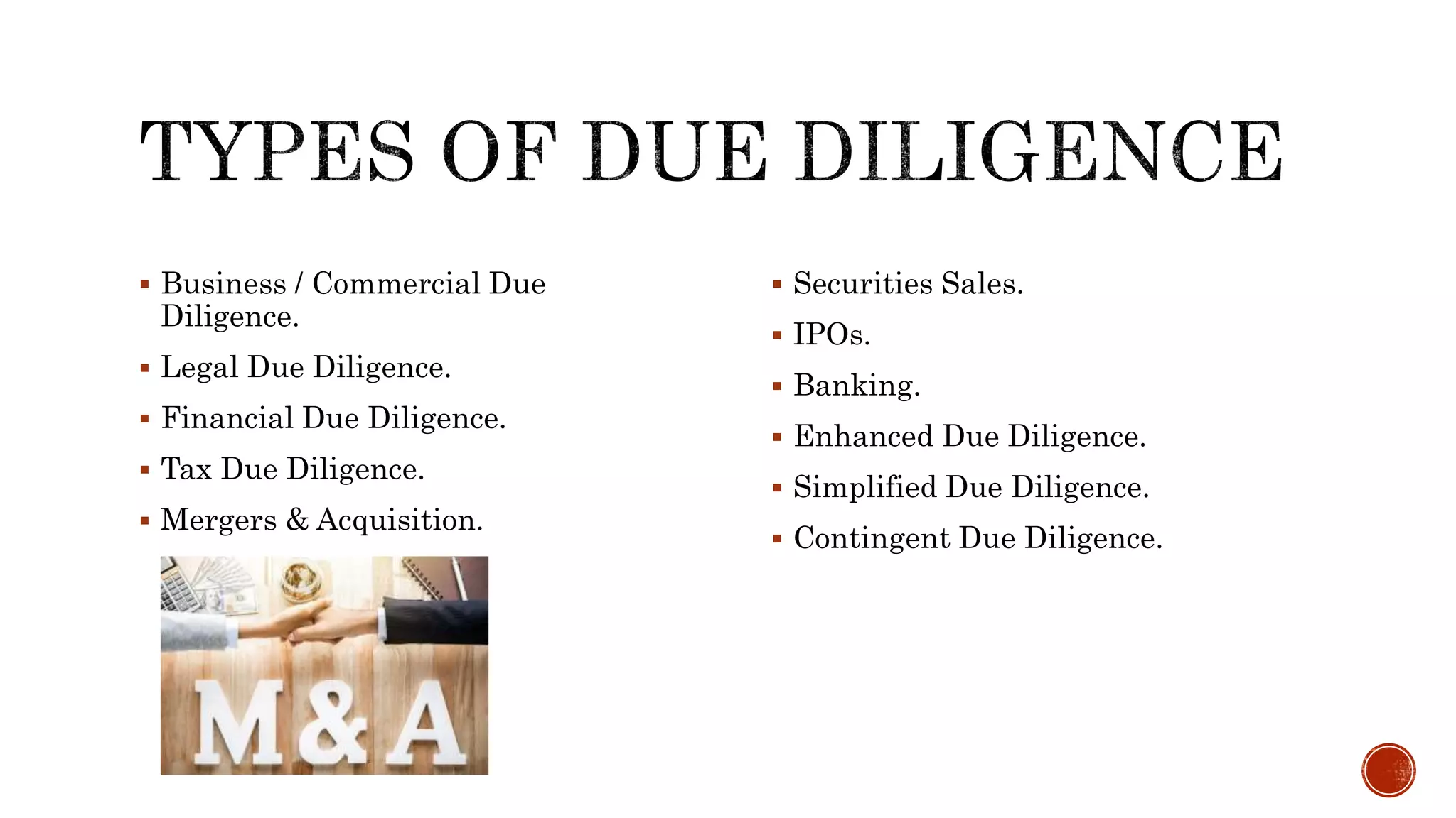 Significance of Due Diligence as a Procedure | PPTX