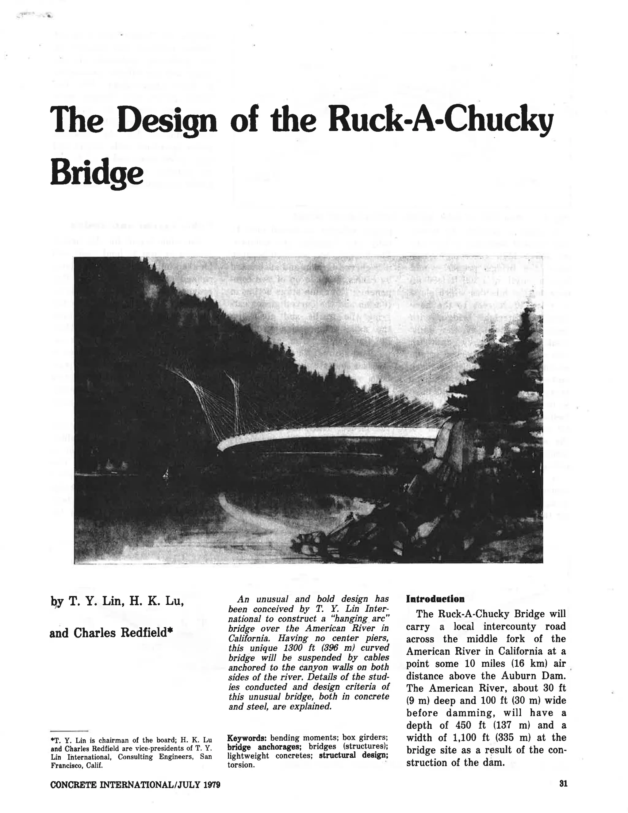 The Design of the Ruck-A-Chucky Bridge | PDF