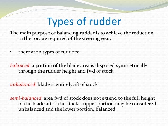 Rudders and propellers