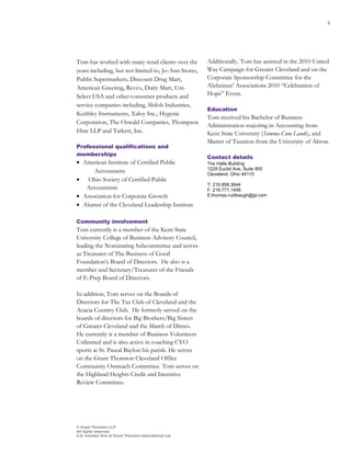 Rudibaugh Tom Bio (Use) | DOC | Business Banking & Finance | Business