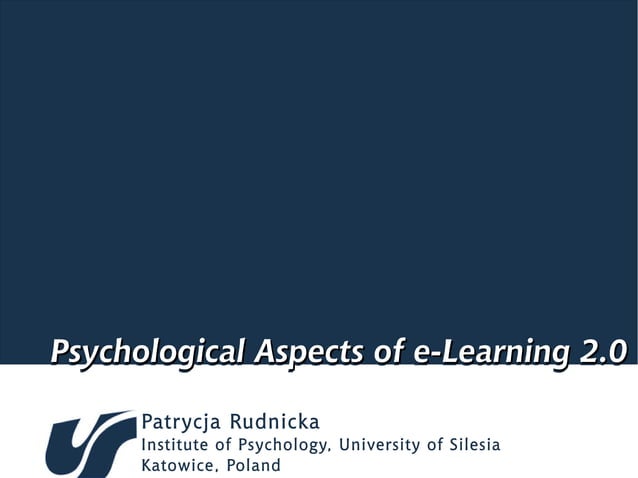 Psychological Aspects of e-Learning 2.0 | PPT