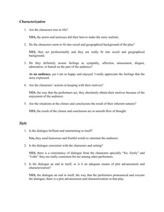 Movie analysis | DOCX | Drama | Genres