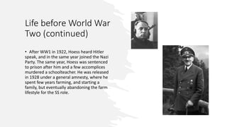 History of Rudolf Hoess and his role in Auschwitz | PDF