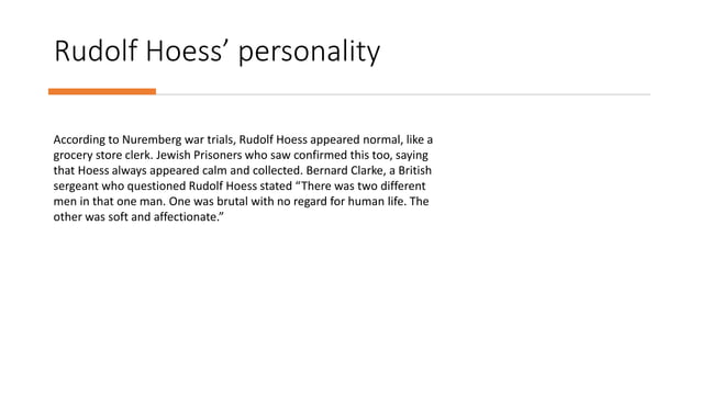 History of Rudolf Hoess and his role in Auschwitz | PPT