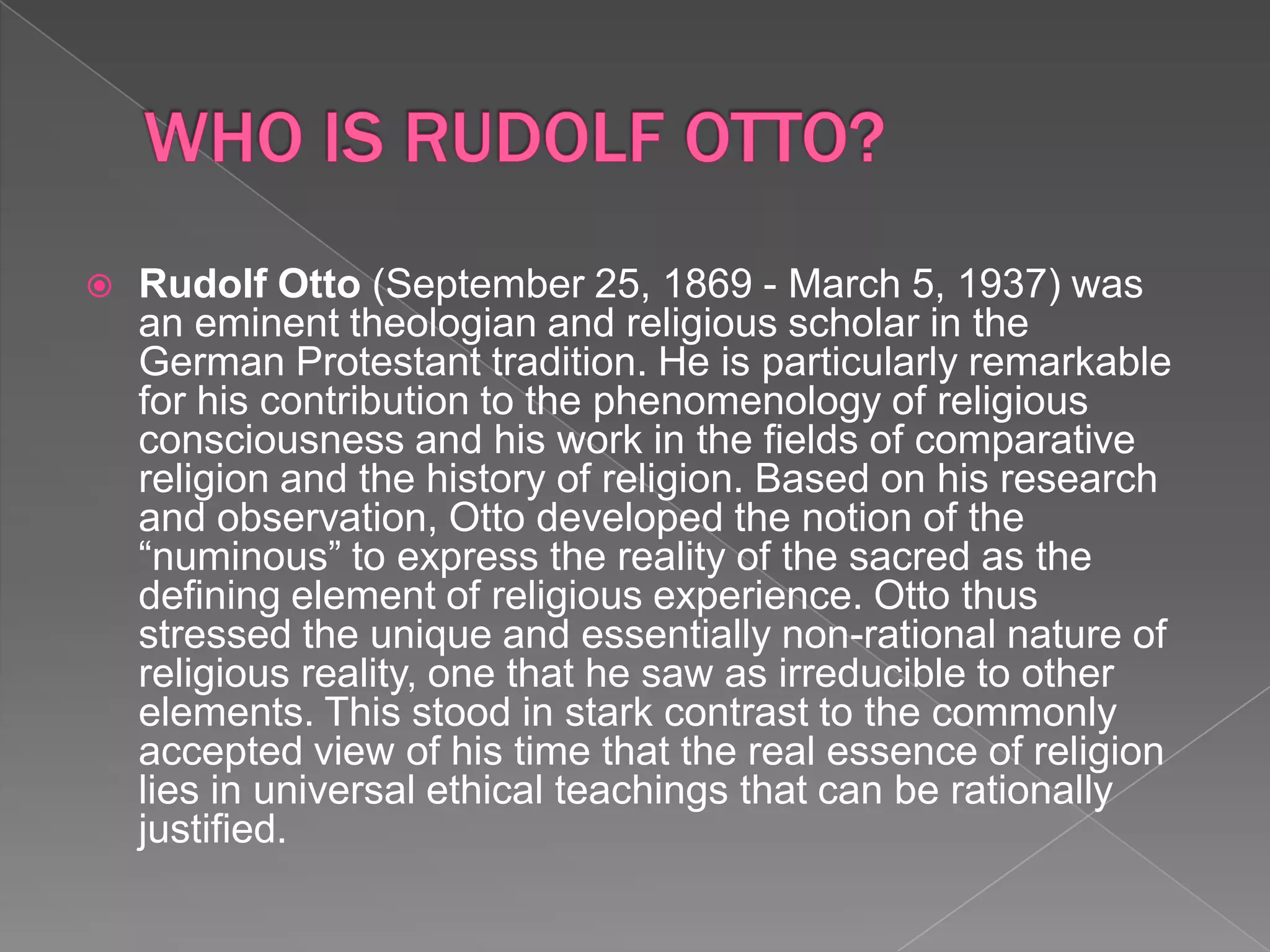 Rudolf otto | PPTX