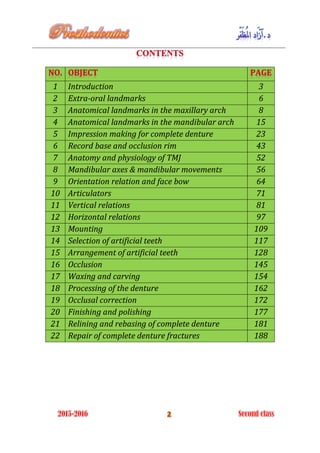 Complete denture prosthodontics 2016 | PDF