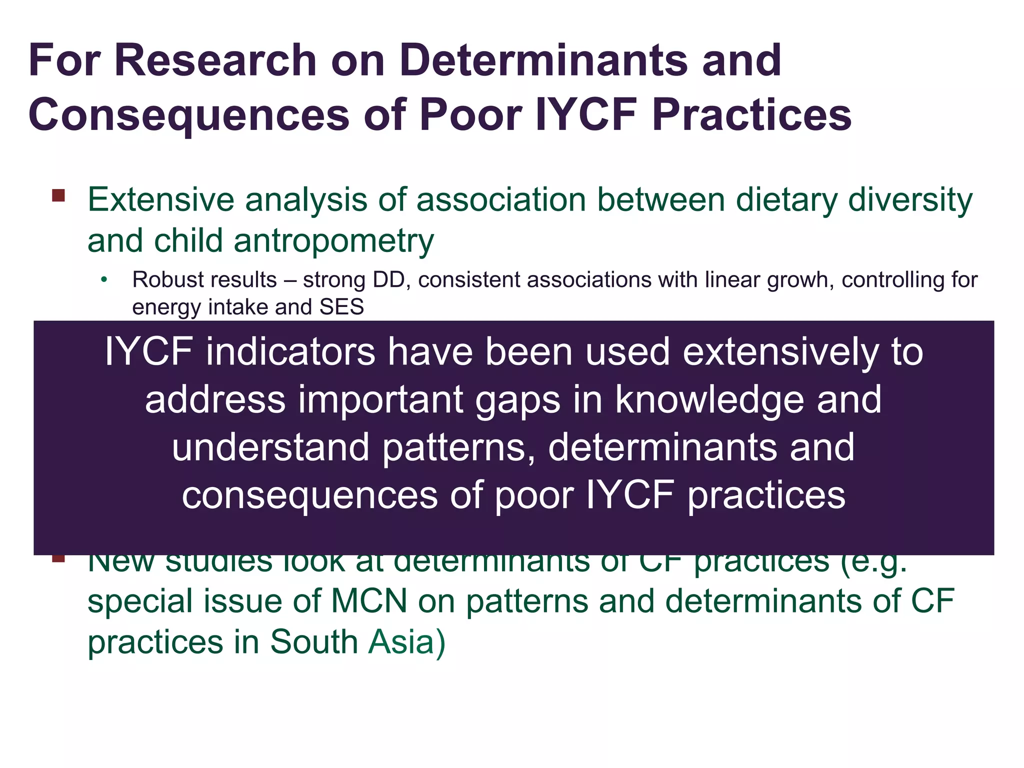 Measuring Infant and Young Child Complementary Feeding Practices | PPTX