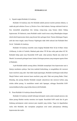 Rufaidah al asalmiya | DOCX