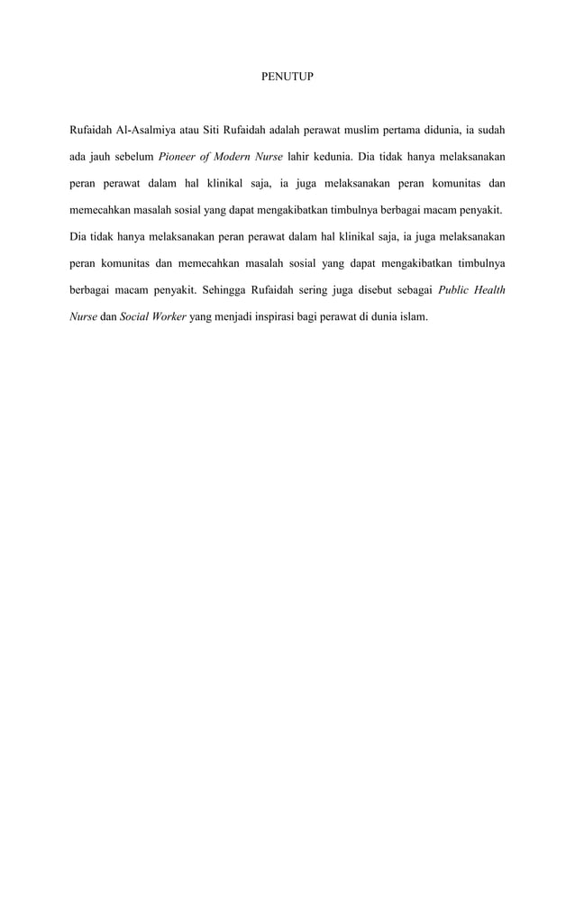 Rufaidah al asalmiya | DOCX