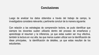 Estrategias de comprensión lectora para l | PPTX