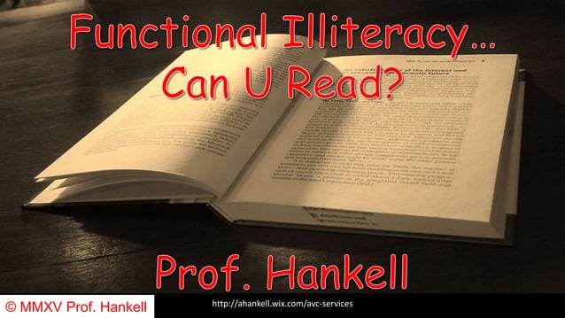 R U functionally illiterate? | PPT
