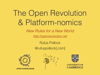 SCONUL Summer Conference - 2018 - Rufus Pollock | PPT