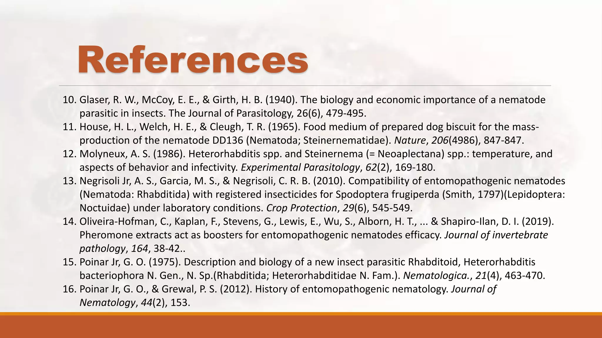 Wayback: History of Entomopathogenic Nematodes.pptx