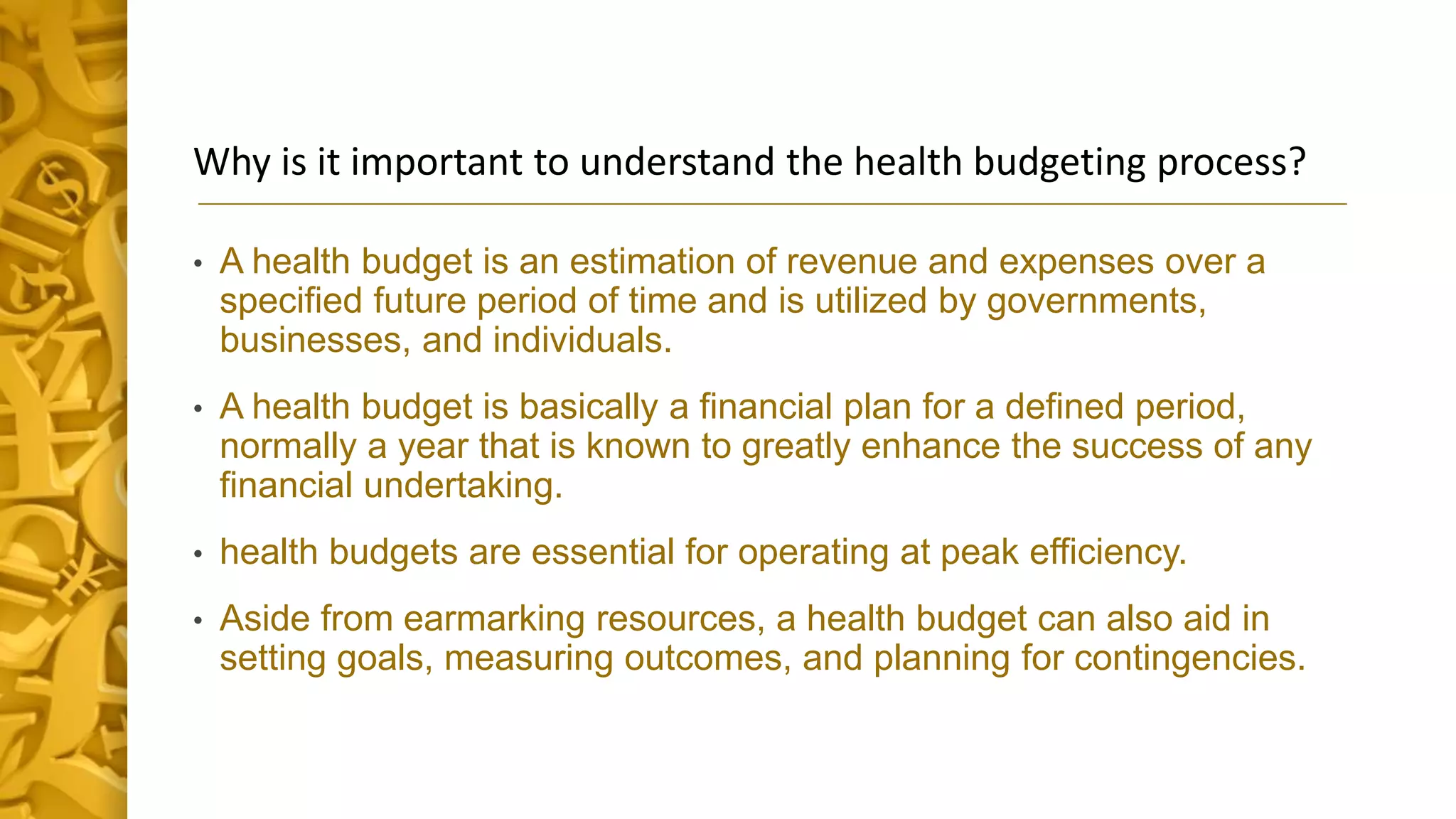 Health budget | PPTX