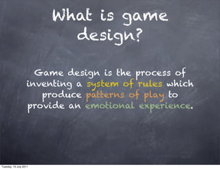 Game design 101 by Dr Malcom Ryan | PPT