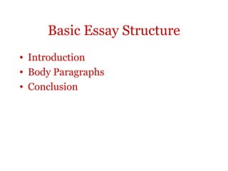 Body paragraphs and conclusion | PPT