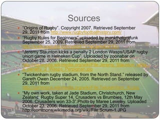 Rugby basic rules and terminology | PPTX