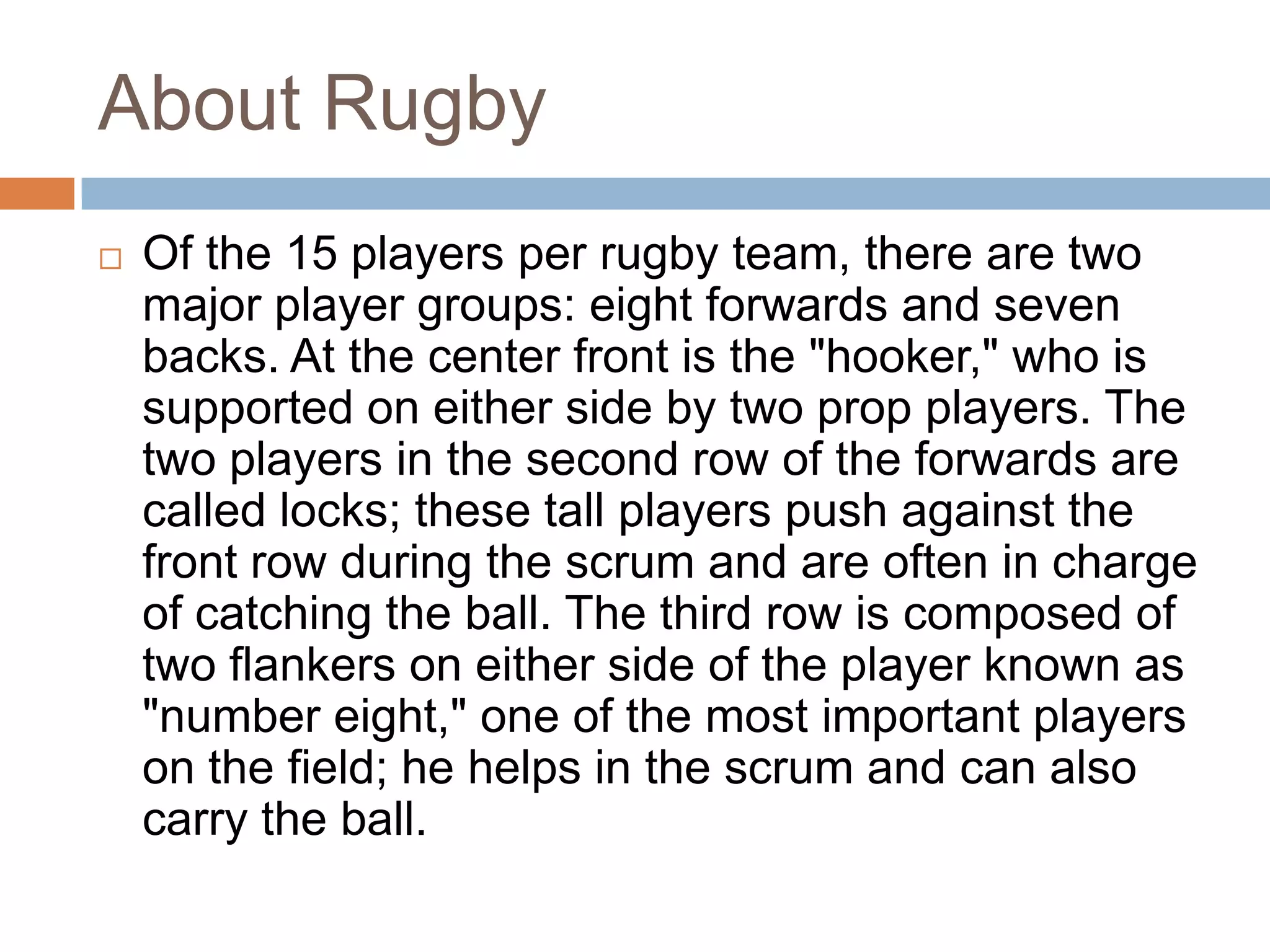 Rugby Position Roles in a Scrum | PPTX