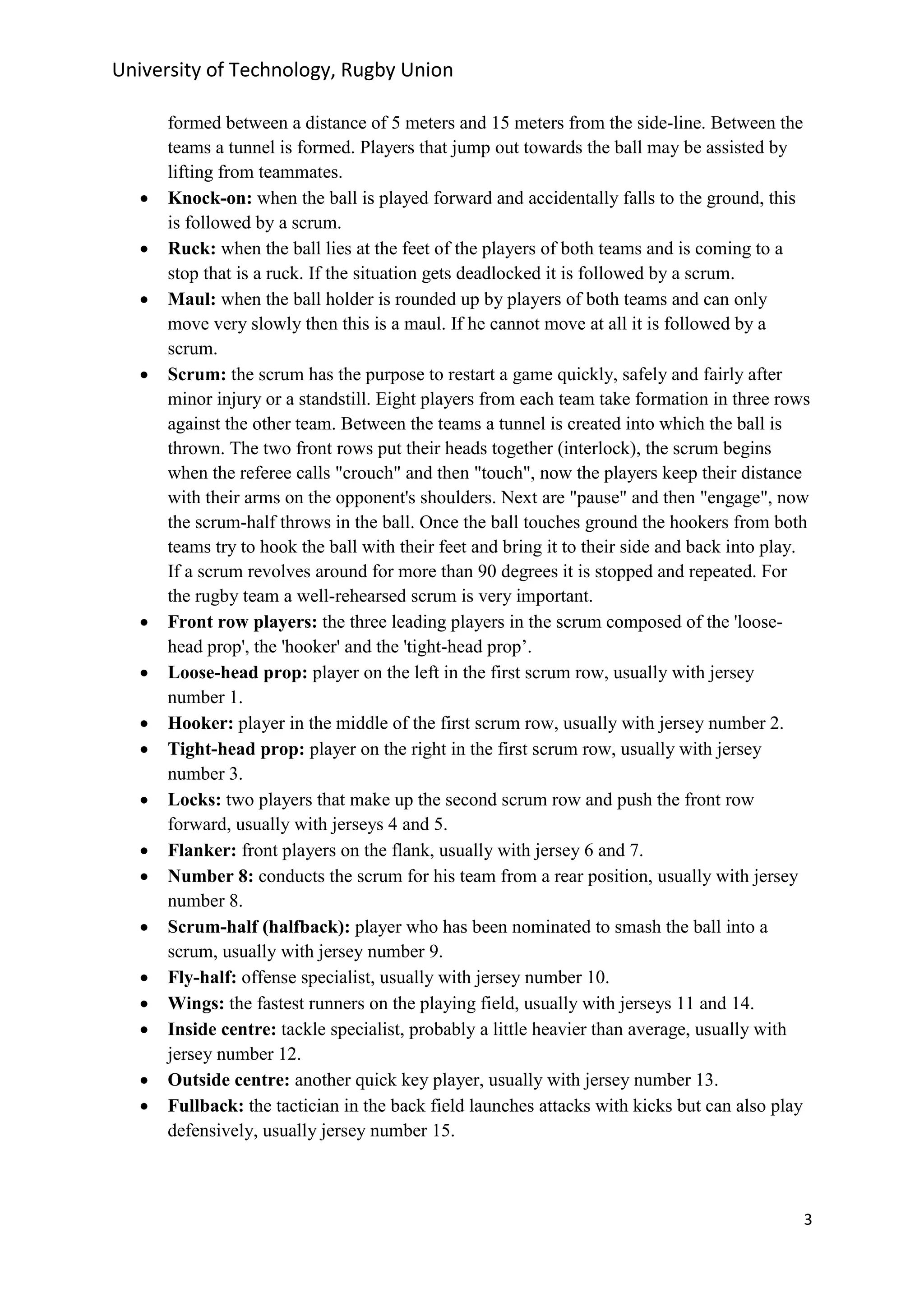 Rugby rules in brief | PDF