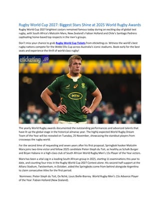Rugby World Cup 2027 Biggest Stars Shine at 2025 World Rugby Awards.docx