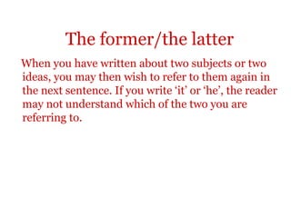 Cohesion: Reference Words | PPT