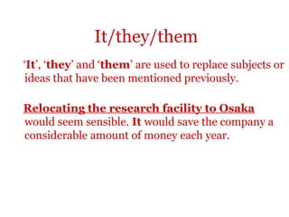 Cohesion: Reference Words | PPT