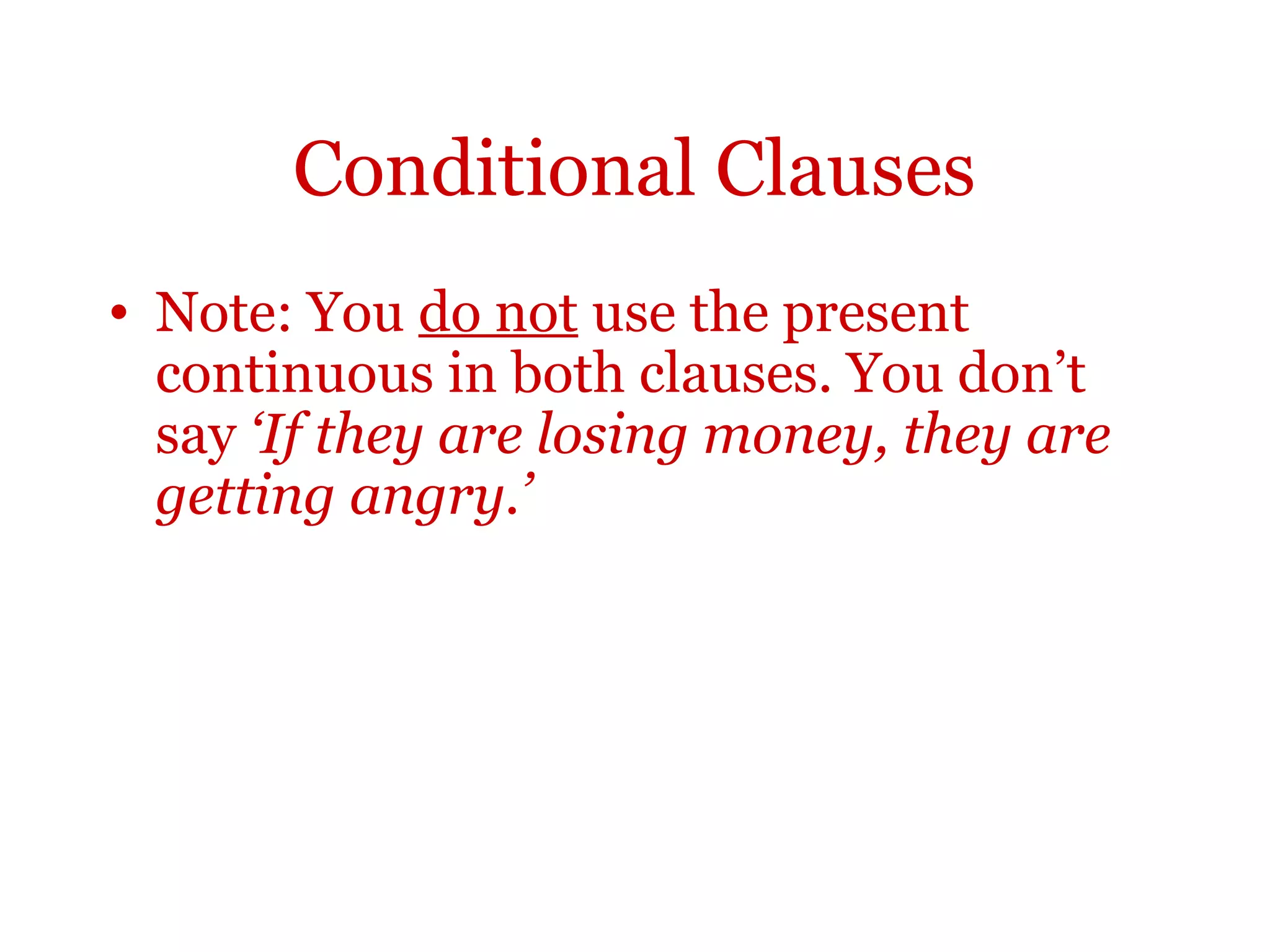 Conditional clauses | PPT