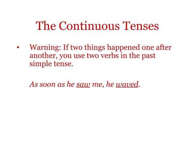 The continuous tenses | PPT