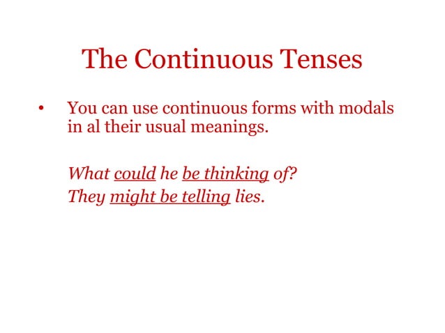 The continuous tenses | PPT