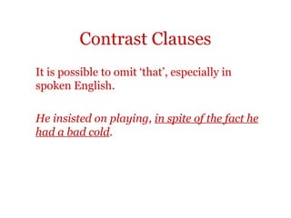 Contrast clauses | PPT