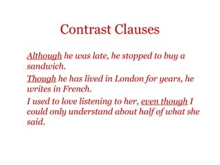 Contrast clauses | PPT