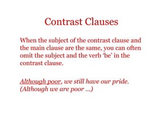Contrast clauses | PPT