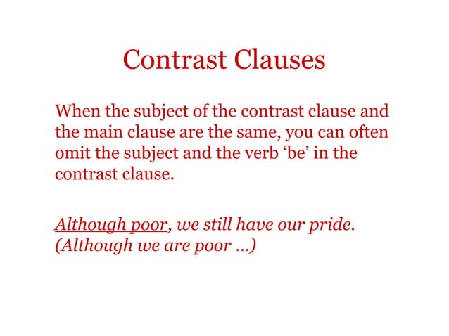 Contrast clauses | PPT