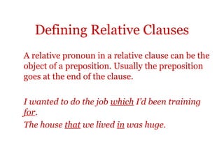 Defining relative clauses | PPT